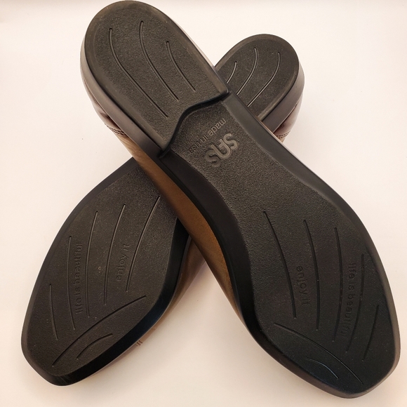 SAS | Shoes | Sas Slipon Browngold Flats Leather Shoes | Poshmark